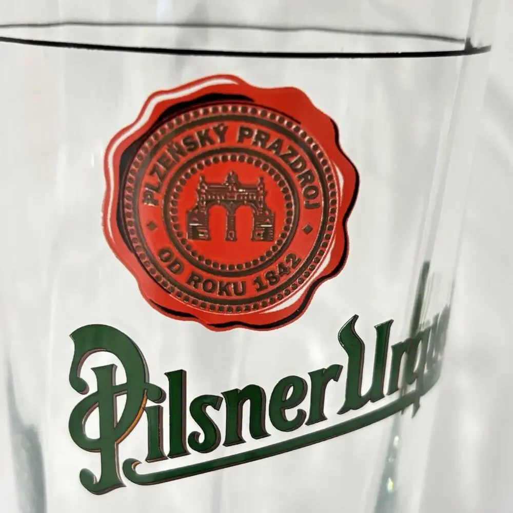 Pilsner Urquell | Dining | Pilsner Urquell Tall Czech Swirl Pattern ...